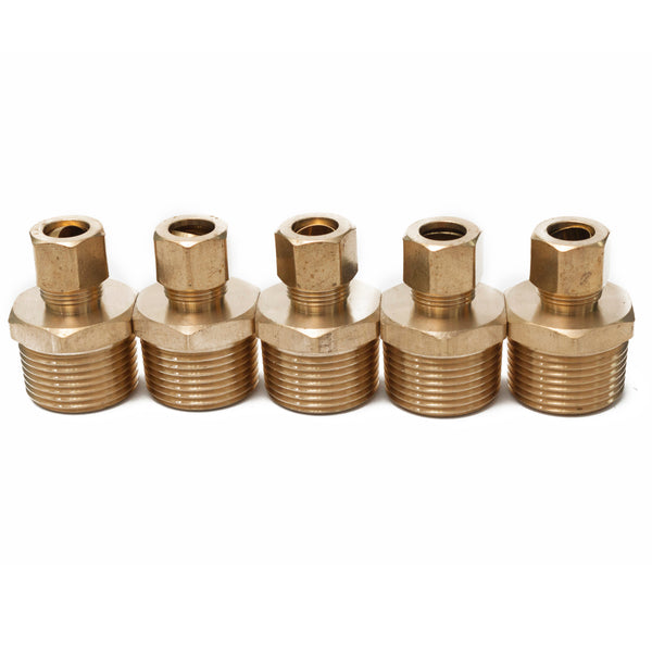 LTWFITTING Brass 3/8-Inch OD x 3/4-Inch Male NPT Compression Connector ...